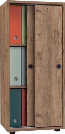 VCM B&uuml;roschrank mit 3 F&auml;chern | moderner Aktenschrank mit Schiebet&uuml;ren | Ma&szlig;e ca. H. 109 x B. 49 x T. 38 cm - Ulas 3-Fach