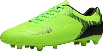 Dream Pairs Herren Fu&szlig;ballschuhe Professionelle Athletics Trainingsschuhe Schuhe Fussballschuhe Outdoor Sport Football,Size 44.5,Neon/Gr&uuml;n/Schwarz,SUPERFLIGHT-2