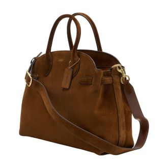 Coach Womens Top Handle Bag Brown Calfskin