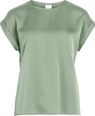 Vila Viellette S/S Satin Top - Noos