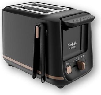 T-fal Grille-pain 2 fentes, Pinces Magn&eacute;tiques, 7 niveaux de dorage, Tiroir ramasse-miettes amovible, Grandes commandes, Fonction sur&eacute;l&eacute;vation, Includeo, No