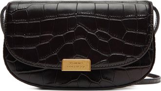 Tommy Hilfiger Handtasche Tommy Hilfiger Party Le Mini Crossover Croc AW0AW18203 Braun