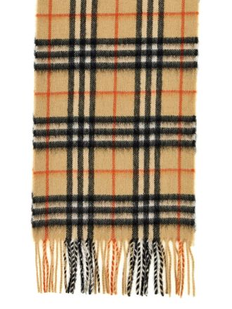 Burberry Check Cashmere Scarf - Beige