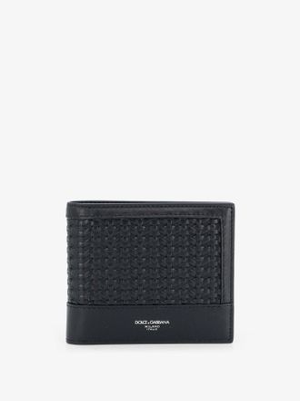 Dolce & Gabbana Leather wallet with woven pattern - DOLCE & GABBANA - gender_Man