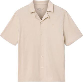 AllSaints Hudson - Chemise &agrave; manches courtes - Blanc bouleau