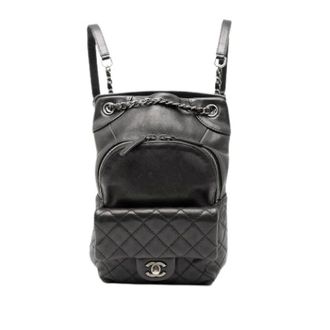 Chanel Sac &agrave; dos en cuir Pre-owned - Femme - Pre-owned - Noir - Taille: ONE Size