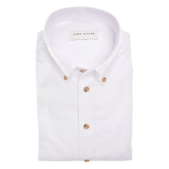John Miller Homme, Chemises, Blanc, Taille: XL John Miller Wit 5142501