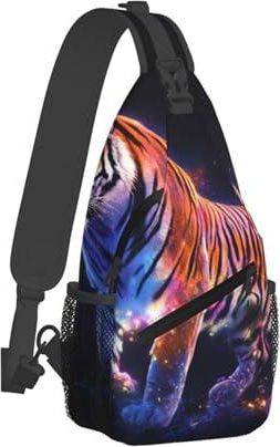 Generic L&eacute;ger Sacoche Tactique Art animal sauvage Tigre Sac Bandouli&egrave;re Casual Sac &agrave; Dos De Voyage pour Voyage Randonn&eacute;e &eacute;cole