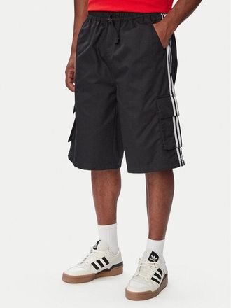 adidas Stoffshorts Adicolor Cotton Twill Cargo Shorts KS9929 Schwarz Relaxed Fit