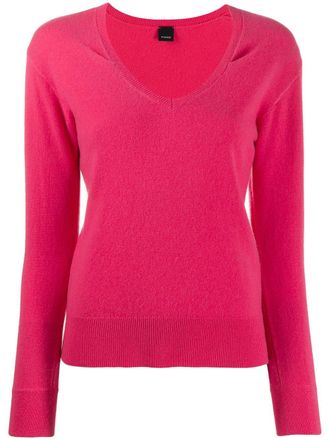 Pinko Pullover mit V-Ausschnitt - Rosa