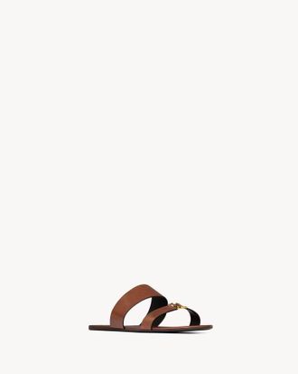 Saint Laurent SL E26 Sandals - Caramel