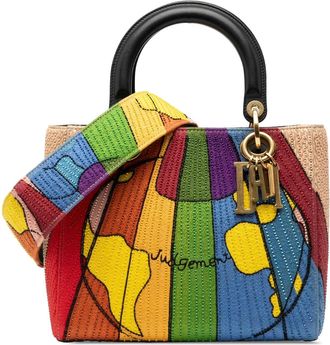 Dior Hobo Bags - Medium Canvas Beaded and Embroidered Tarot Judgmen - Gr. unisize - in Braun - f&uuml;r Damen