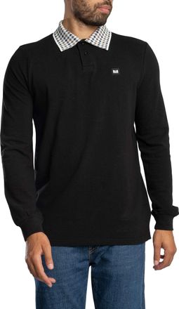 Weekend Offender Herren Lindley Langarm-Poloshirt, Black, L