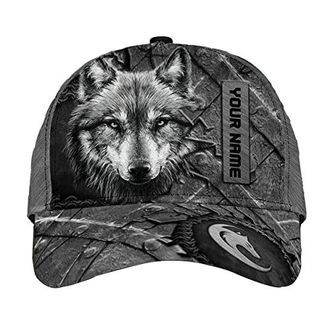 Generic Femme Homme Casquette De Baseball Loup Personnalis&eacute; Casquette Trucker Protection Solaire Snapback Casquette Anti-UV Casquette Baseball pour Sport Hip 