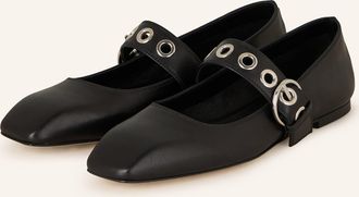 Aeyde Mary-Jane-Ballerinas Uma schwarz