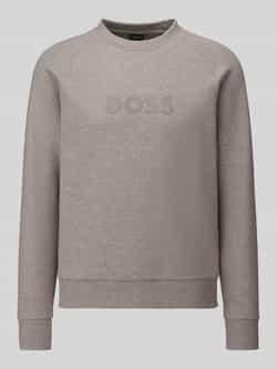 HUGO BOSS Sweatshirt mit tonalem Logo-Schriftzug Modell Salbo