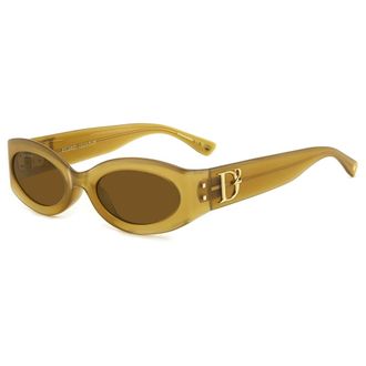 Dsquared2 Femme, Accessoires, Jaune, Taille: 54 MM Lunettes de soleil élégantes en couleur Fmp/70