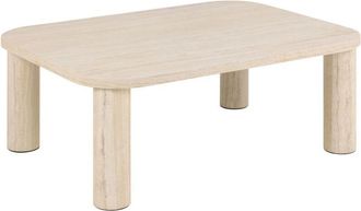 Toilinux Toilinux - Table basse rectangulaire effet travertin göran