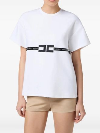 Elisabetta Franchi t-shirt à détail de logo - Blanc