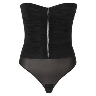 Elisabetta Franchi Body en Jersey Stretch - Femme - Tops - Noir - Taille: 36 FR