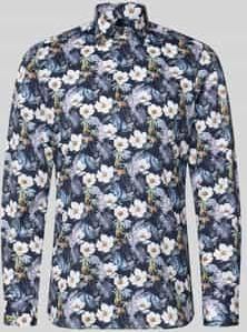 Olymp Level 5 Slim Fit Businesshemd aus Baumwoll-Mix mit Kentkragen