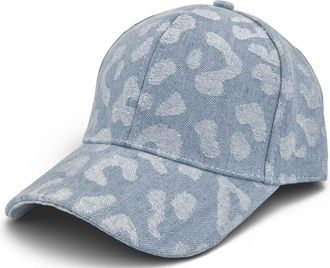 styleBREAKER Cap Baseball Cap Jeans Leo Muster
