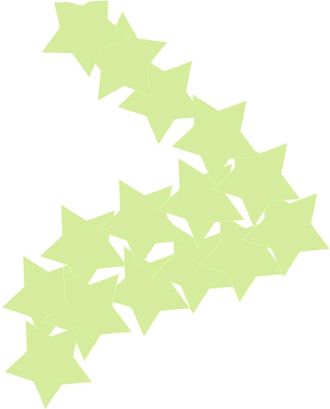 Angoily 100stücke Wandaufkleber Sternenaufkleber Fluoreszierende Sterne Aufkleber Leuchtende Stereo-wandaufkleber Innendekorationen Für Kinderzimmer Gelb Krea