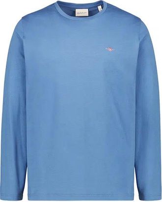 GANT Herren T-Shirts blau Baumwolle
