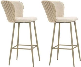 Mauro Ferretti Chaise de bar en tissu et m&eacute;tal Alaska (Lot de 2)