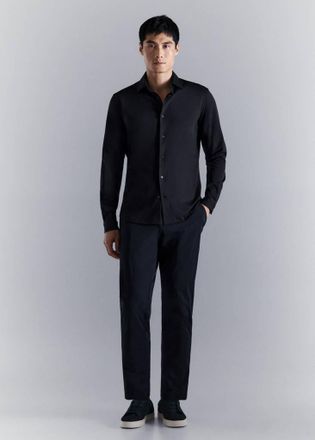 Mango Chemise slim-fit coton comfort stretch non-iron bleu marine - Homme - XXL - MANGO MAN