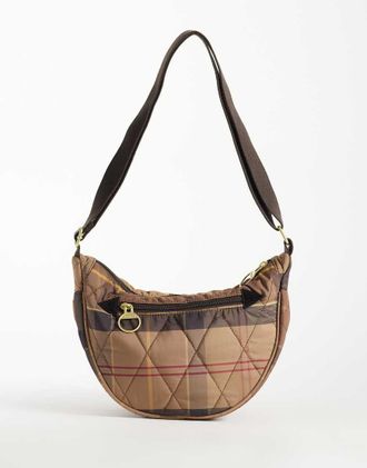 Barbour Healy Karomuster-Umh&auml;ngetasche in Beige-Neutral