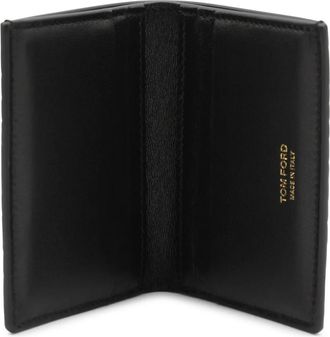 Tom Ford Portemonnaies - Bifold Wallet With Textured Crocodile Pattern - Gr. unisize - in Schwarz - f&uuml;r Damen