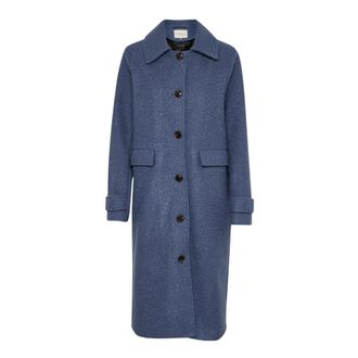 Kaffe KAannelise Mantel - - Coats - Damen - Blau - L