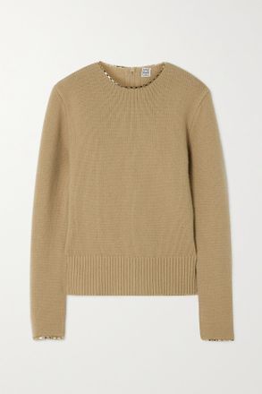 Toteme Pull En Laine Et Cachemire Mélangés À Chaînes - Neutres