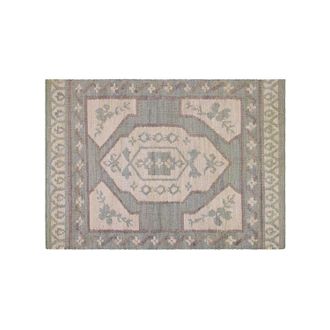 Loberon Teppich Raneema - Sch&ouml;nes Ornamentmuster - Dezenter Vintage-Charakter - Aufwendig Gewebt - 170x240 cm - Wohntextilien - Baumwolle - Jute, gr&uuml;n/Creme