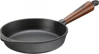 Skeppshult Pfanne 20 cm hohe Seiten und Holzgriff Gusseisen