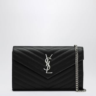 Saint Laurent Clutch mit Kette Cassandre schwarz
