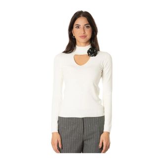 Simona Corsellini Maglia dolcevita - Femme - Pulls - Blanc - Taille: 38 FR