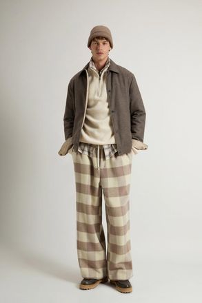 Woolrich Herren Overshirt Keating aus recycelter italienischer Wollmischung Braun Größe XXL