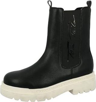 Tom Tailor Femme 4294004 Bottine Chelsea, Noir, 41 EU