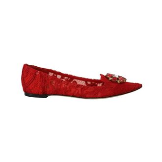 Dolce & Gabbana Flat Sandalen - - Shoes - Damen - Rot - 37 1/2 EU