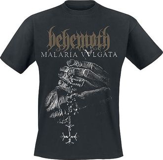 Behemoth Malaria Vvlgata Homme T-Shirt Manches Courtes Noir M 100% Coton Regular/Coupe Standard