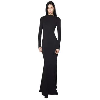 MUGLER R&uuml;ckenfreies- geschnalltes Cr&ecirc;pe-Kleid - - Dresses - Damen - Schwarzk - S