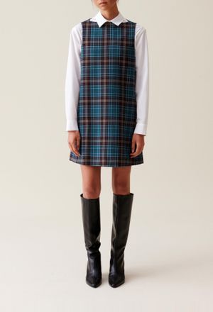 Claudie Pierlot Robe courte sans manches carreaux