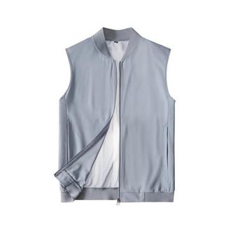 Generic Hauts sans manches pour homme - Style d&eacute;contract&eacute; - Uni - Tendance - Classique - Fermeture &eacute;clair int&eacute;grale - L&eacute;ger - Polyvalent - Respirant - Pour en