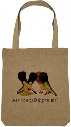 Fabulous Sac Shopping Tote Bag Aspect Lin - Pigeons - Are you talking to me? Biology Illustration Ancient Sac de Courses Toile Epaisse 360g Beige Naturel Cabas
