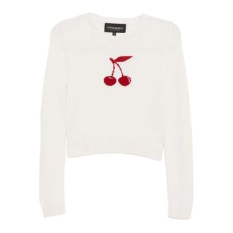 Cynthia Rowley Cherries On Top Sweater - - Knitwear - Damen - Wei&szlig; - XS
