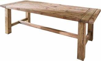 Loberon Tisch Oteley, wundersch&ouml;n & nachhaltig produziert, pr&auml;sente Maserung, Zeitloses Design, Esstisch, Esszimmertisch, Kiefernholz, antikbraun