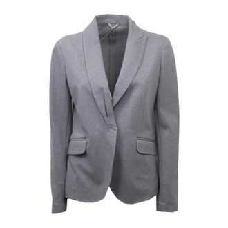 Brunello Cucinelli Stilvolle Italienische Jacke - - Jackets - Damen - Grau - M