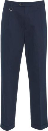 Paolo Pecora Homme, Pantalons, Bleu, Taille: S Chino Bleu avec Plis